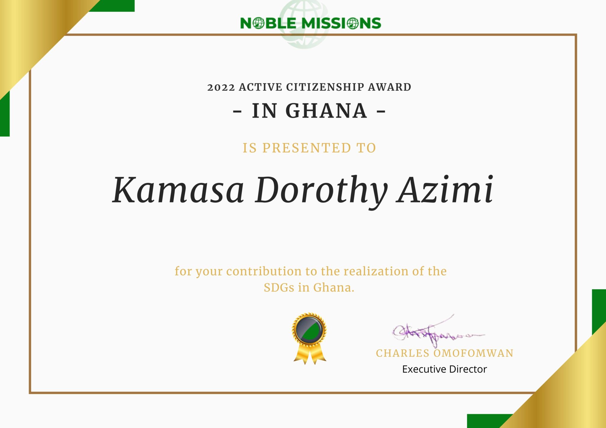 Kamasa awarded Mandela Washington Fellowship, Outstanding Youth in ...